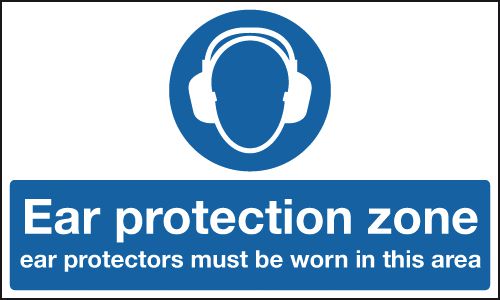 Ear Protection Zone/Protectors Must Be Worn Signs | Seton
